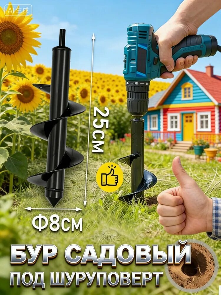 Бур садовый ручной, Инструментальная сталь 9ХС