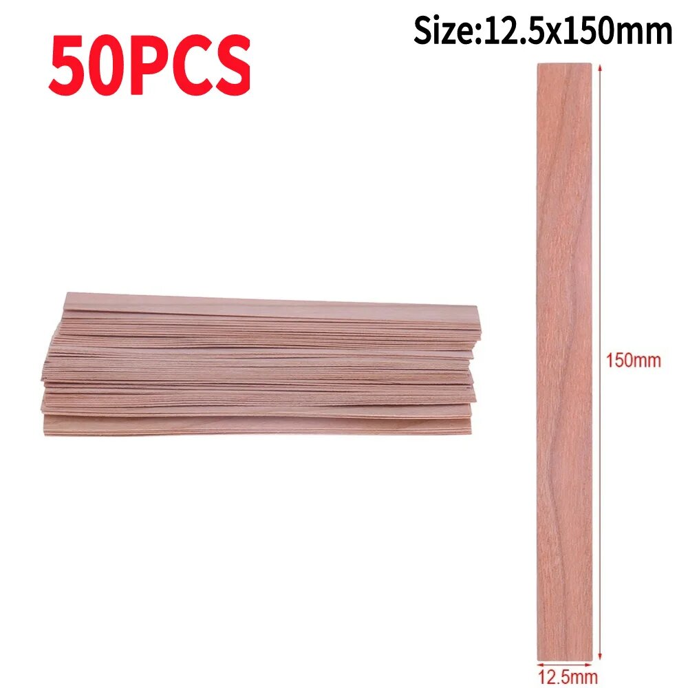 Деревянные фитили для свечей, 50pcs 12.5x150mm, Коричневый