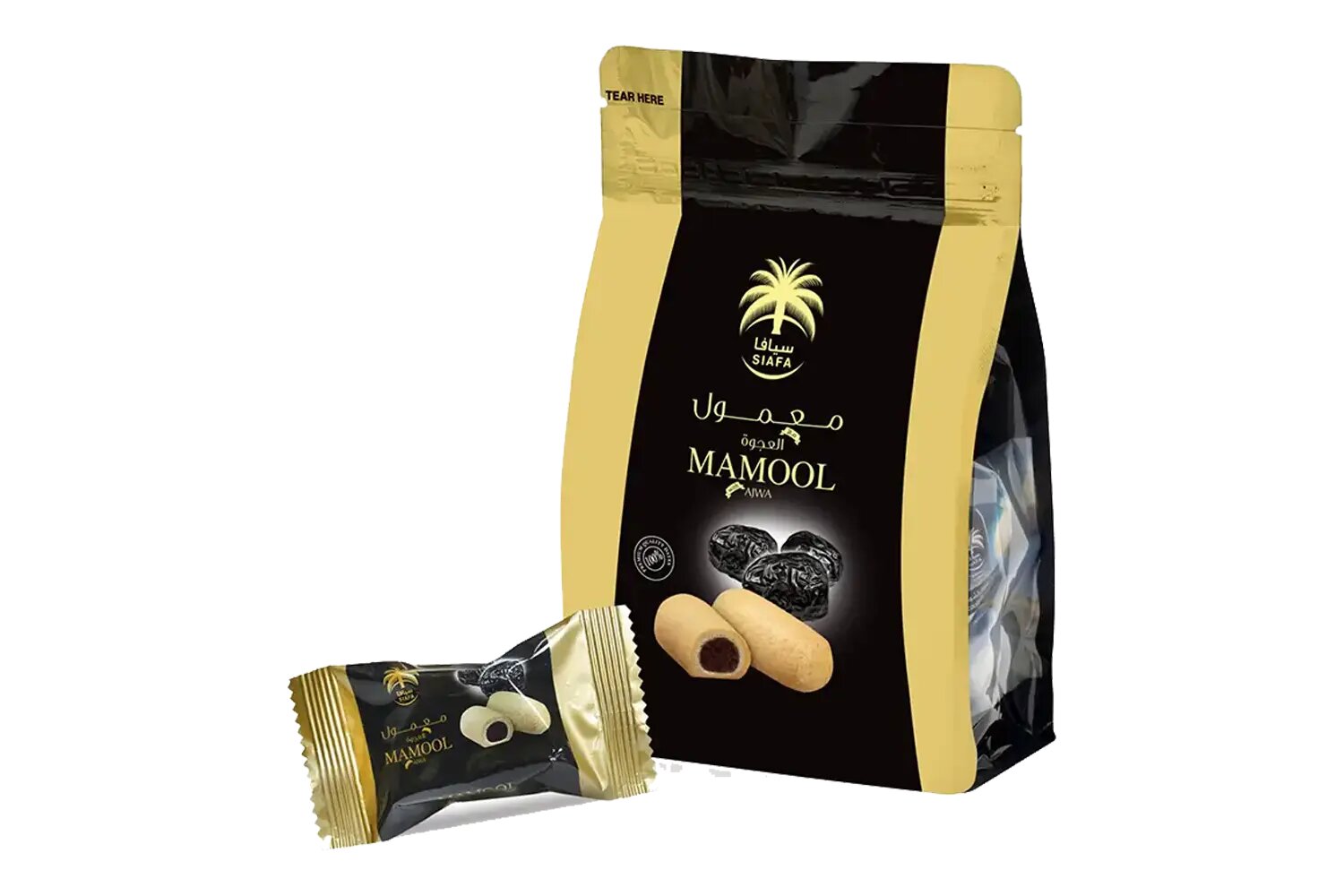 Печенье Мамуль Аджва "Siafa" песочное с финиковой пастой - 210грамм