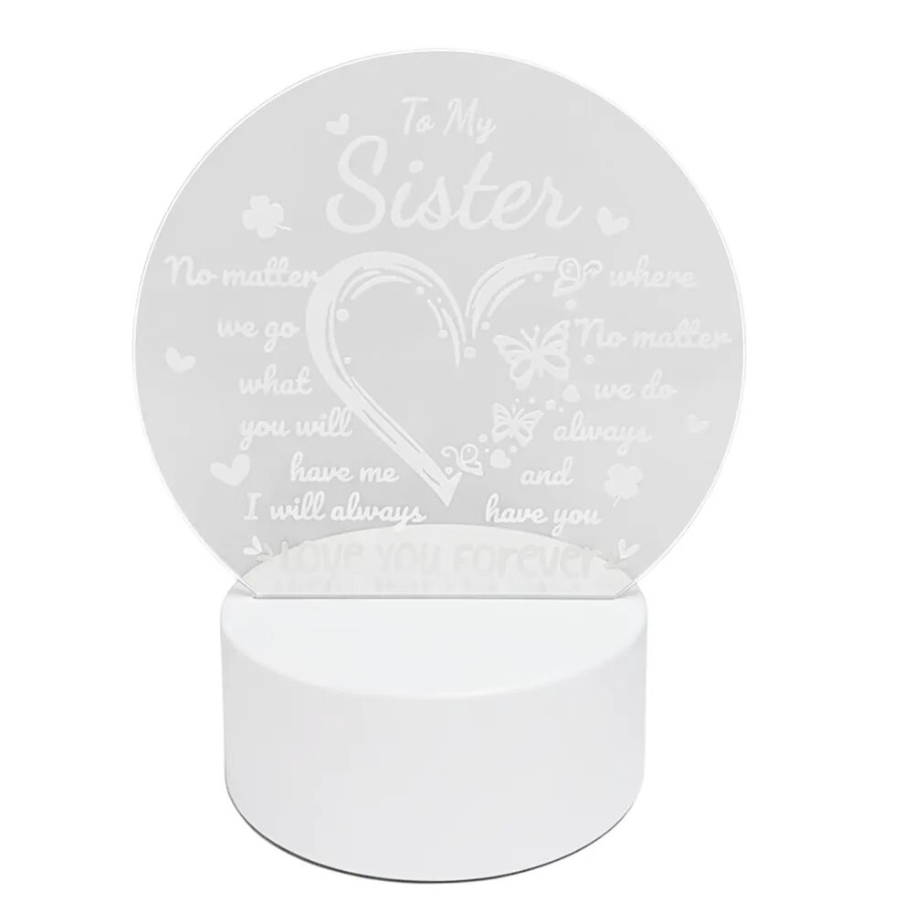 Светодиодная 3D-лампа с USB-подсветкой и кнопочным переключателем, тёплый свет