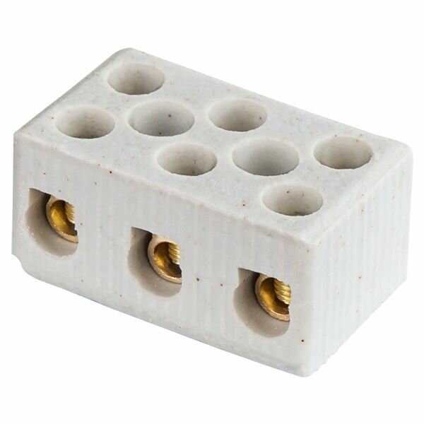 Navigator зажим винтовой (колодка) КЗВ 3х(4–12мм2) керамический, 41А, NTB-HCR-3-41/WH 61712