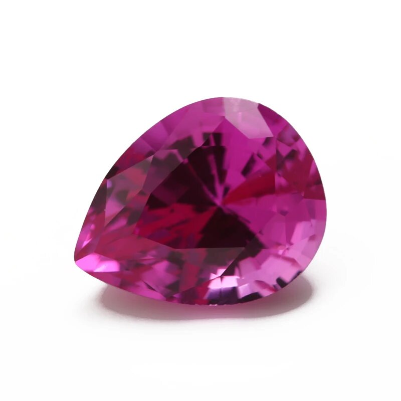 Синтетический корунд, бусина, красный, грушевидная форма Фиолетовый, 3x5mm (50pcs), Nubmer 3 Color