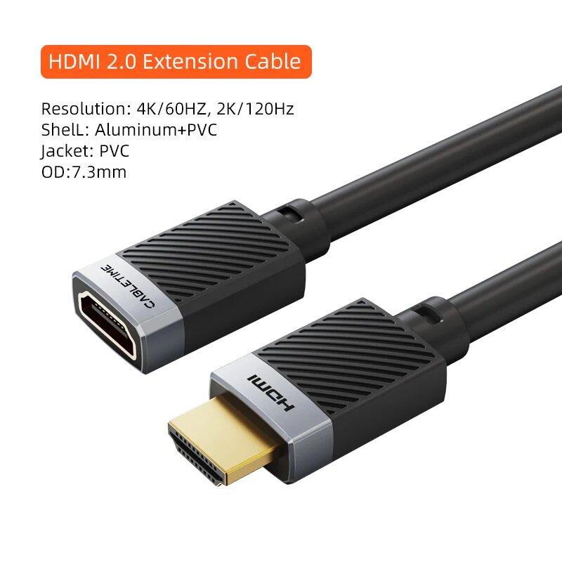 Кабель-удлинитель CABLETIME HDMI 2.0 2 метра 1M
