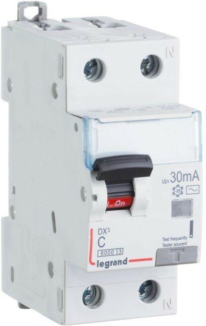 Дифавтомат 1P+N 25A/30mA/AC 6кА 2 мод DX3