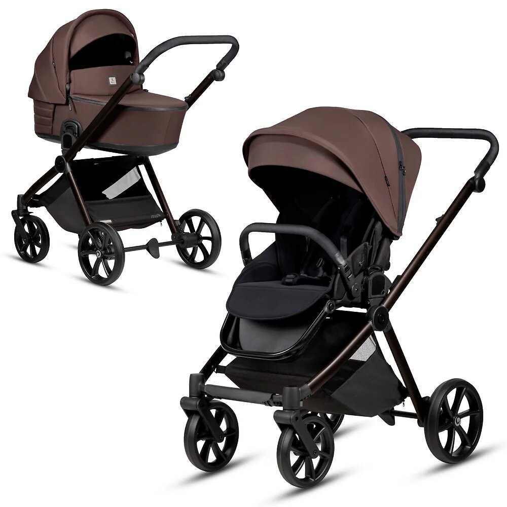 Детская коляска 2в1 Tutis Mio 3+, цвет Coffee Brown (Шоколадный), артикул производителя 1622024