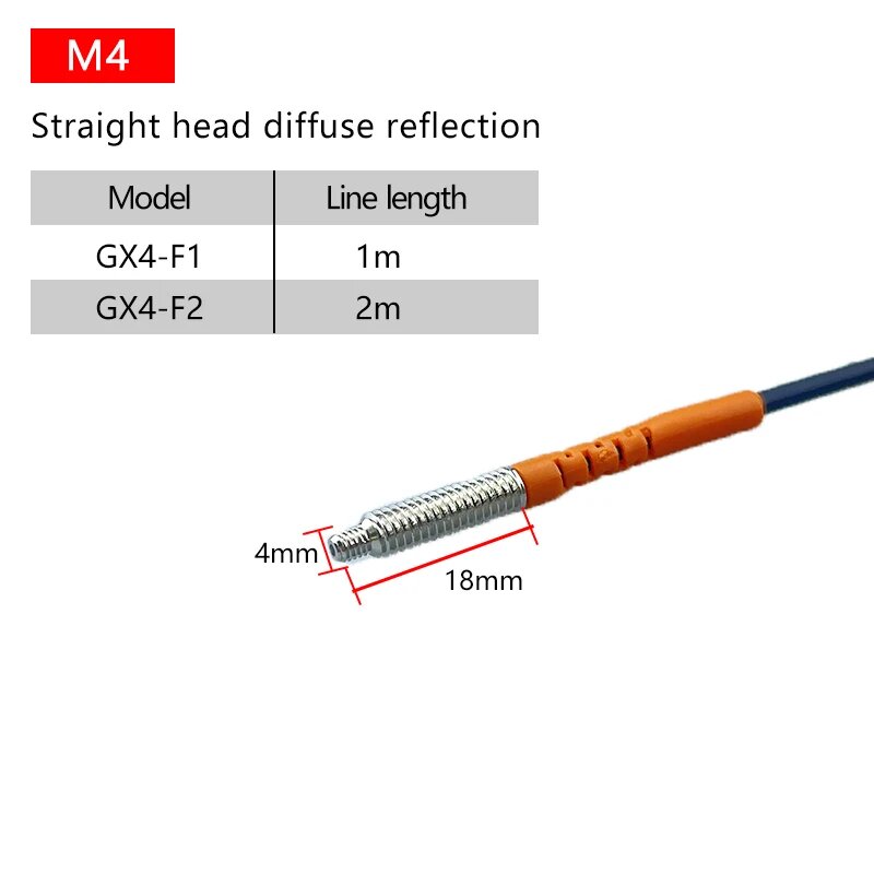 Оптоволоконный датчик M4 2M, GX4-F