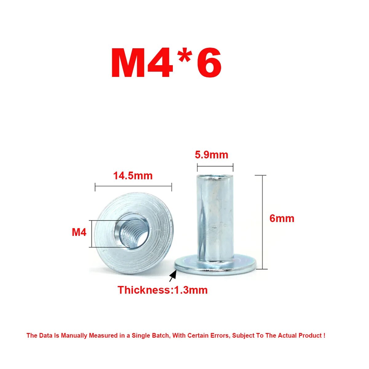 Т-образная сварная гайка M4M5M6M8M10 M4X6 10PCS