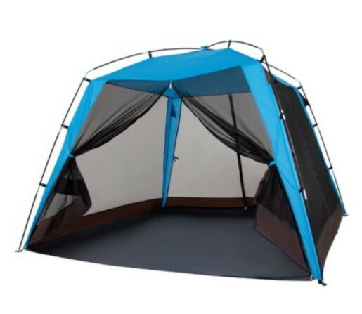 Палатка туристическая раскладная пляжная летняя, беседка от солнца переносная кемпинговая и рыболовная, шатер зонт двухместный для отдыха