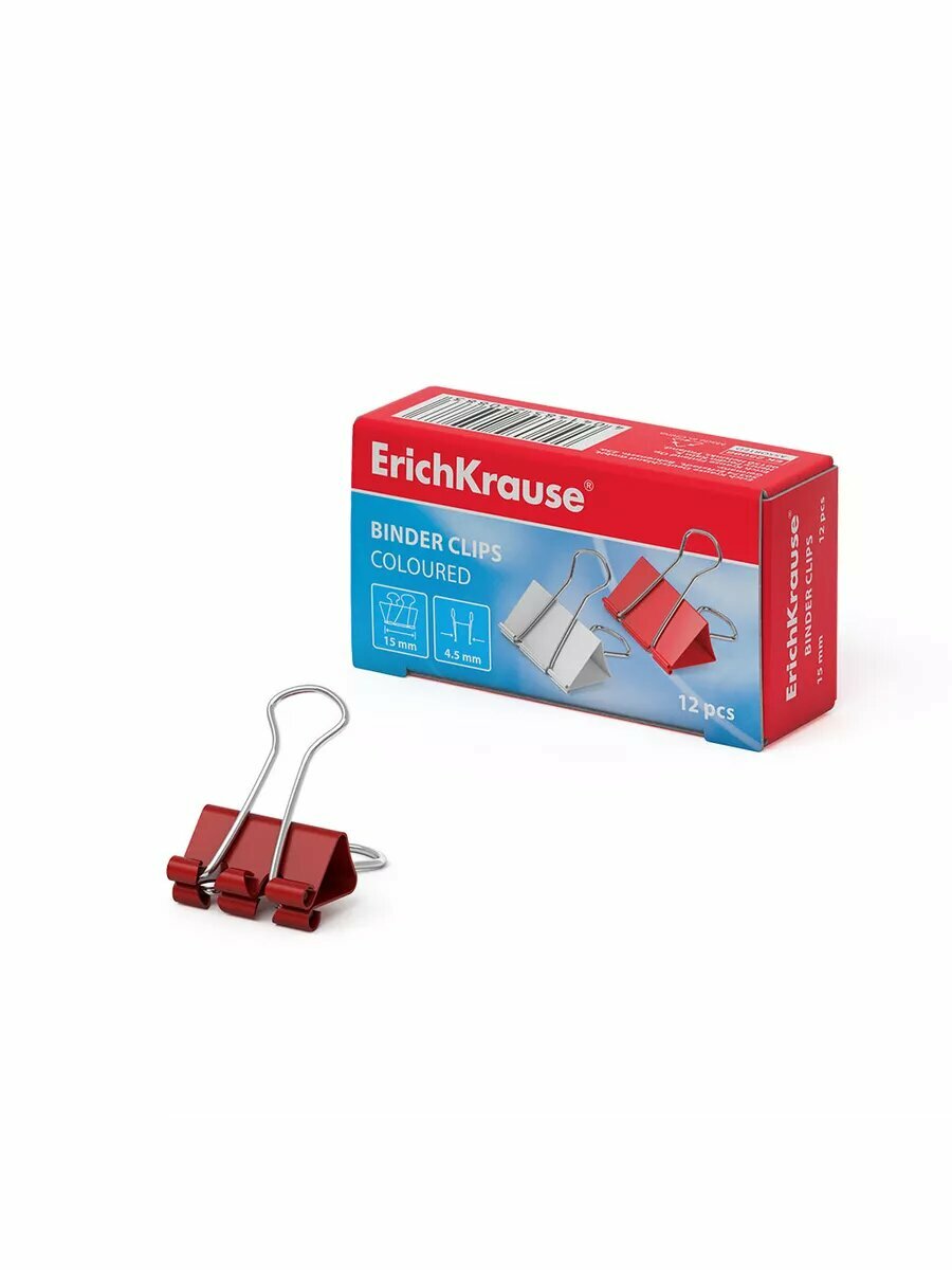 Зажимы для бумаг Classic, 15мм, ассорти, 12 шт