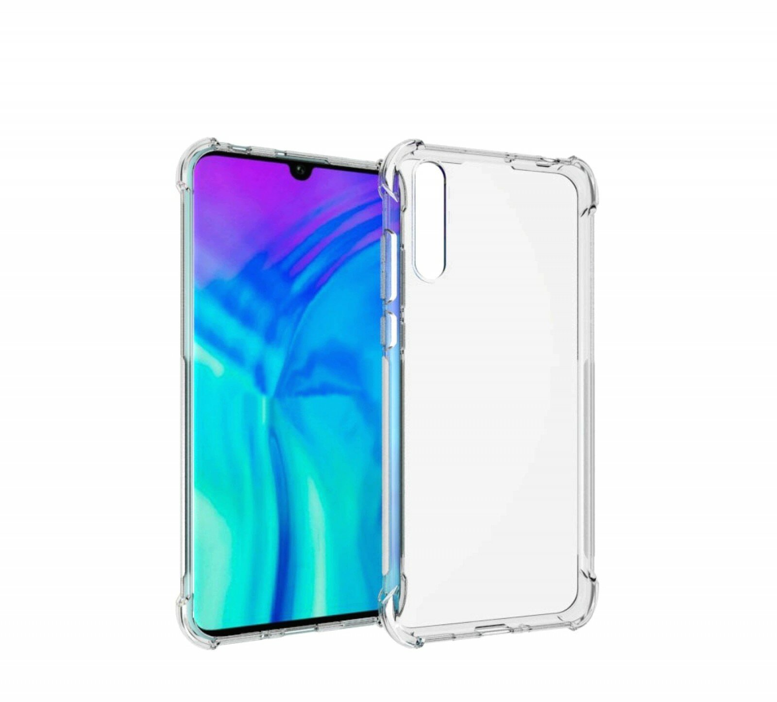 Чехол панель-накладка MyPads для Huawei Enjoy 10S и Huawei Y8p прозрачный из мягкого силикона