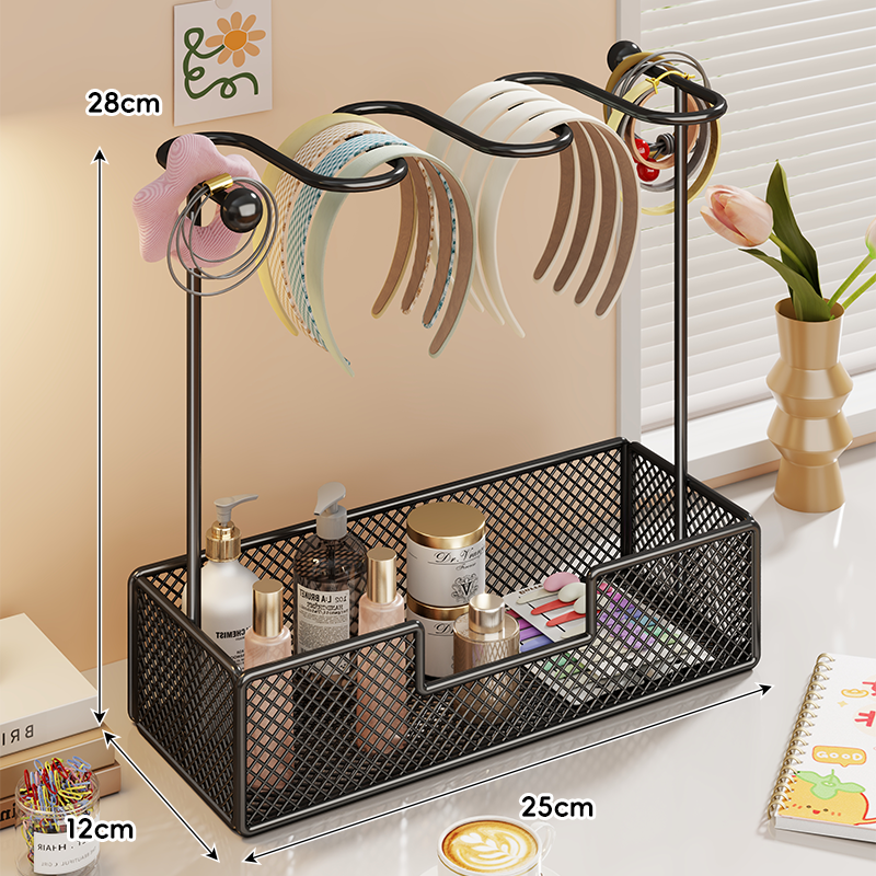Коробка для хранения аксессуаров для волос и ободков, настольная подставка для серег и украшений, органайзер для резинок и аксессуаров для волос, органайзер для заколок-крабов, подставка для хранения колец для волос.