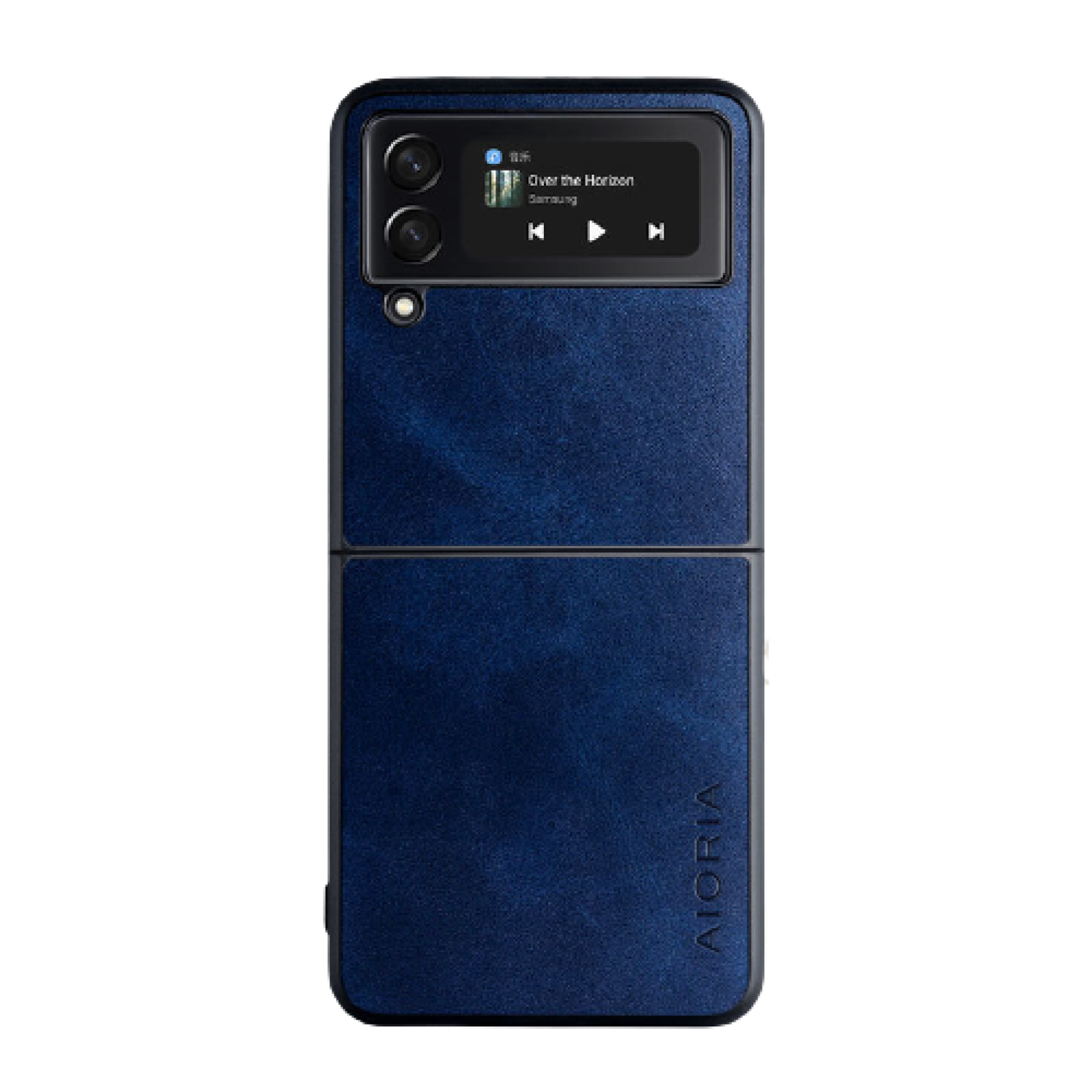 Чехол-накладка Чехол. ру для Samsung Galaxy Z Flip 3 из износостойкого силикона с дизайном под кожу синий