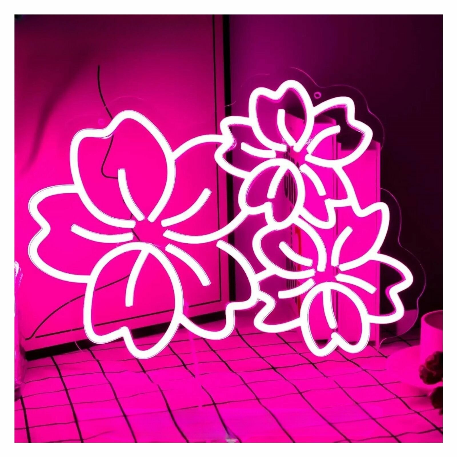 Цветок Вишни Декор Неоновой Вывески 38смx29,6см