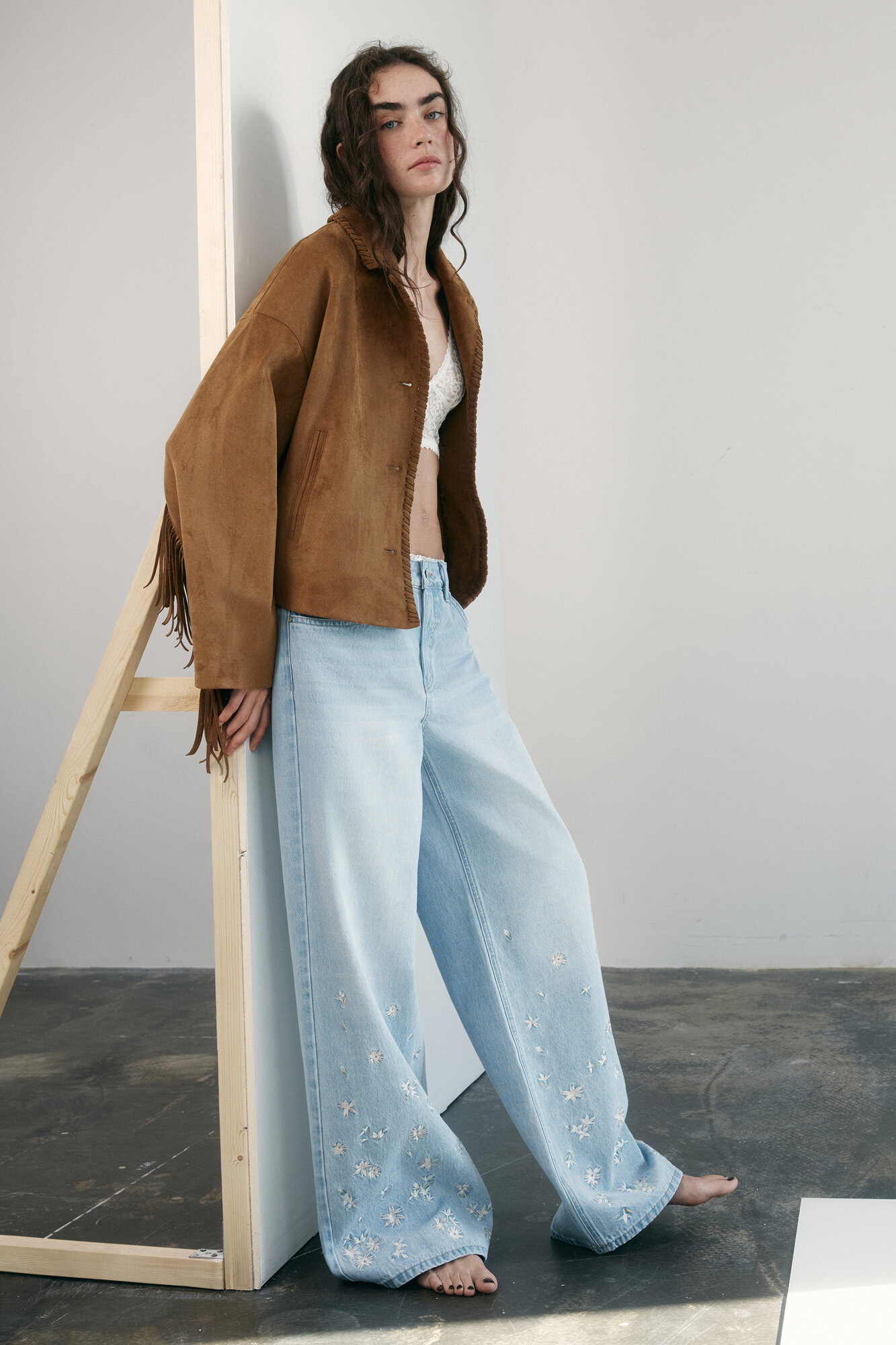 Джинсы широкие mixmatch 