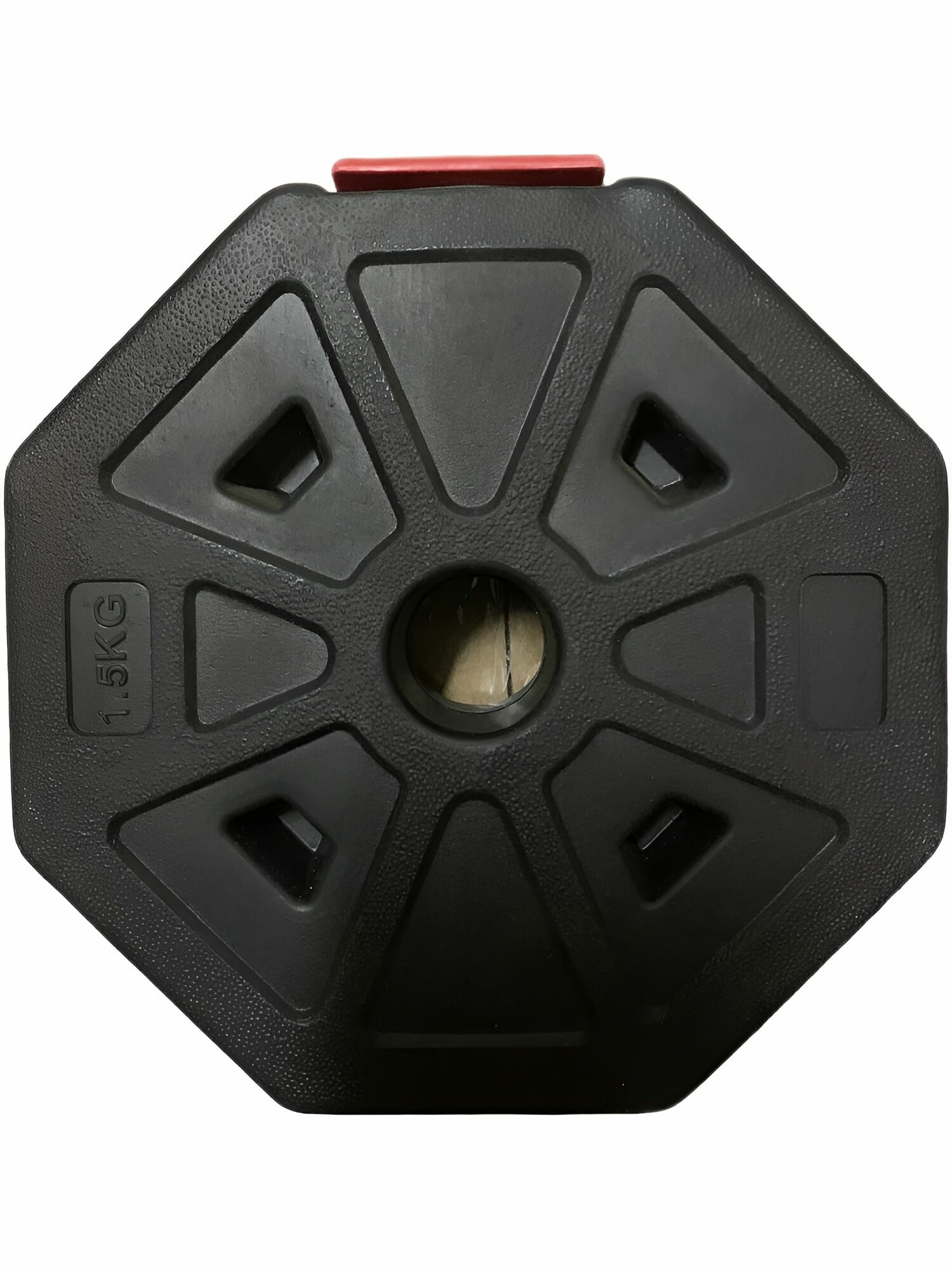 Диск для штанги пластиковый CPK-026-1,5 цемент чёрный (d 26 мм.) 1,5 кг.