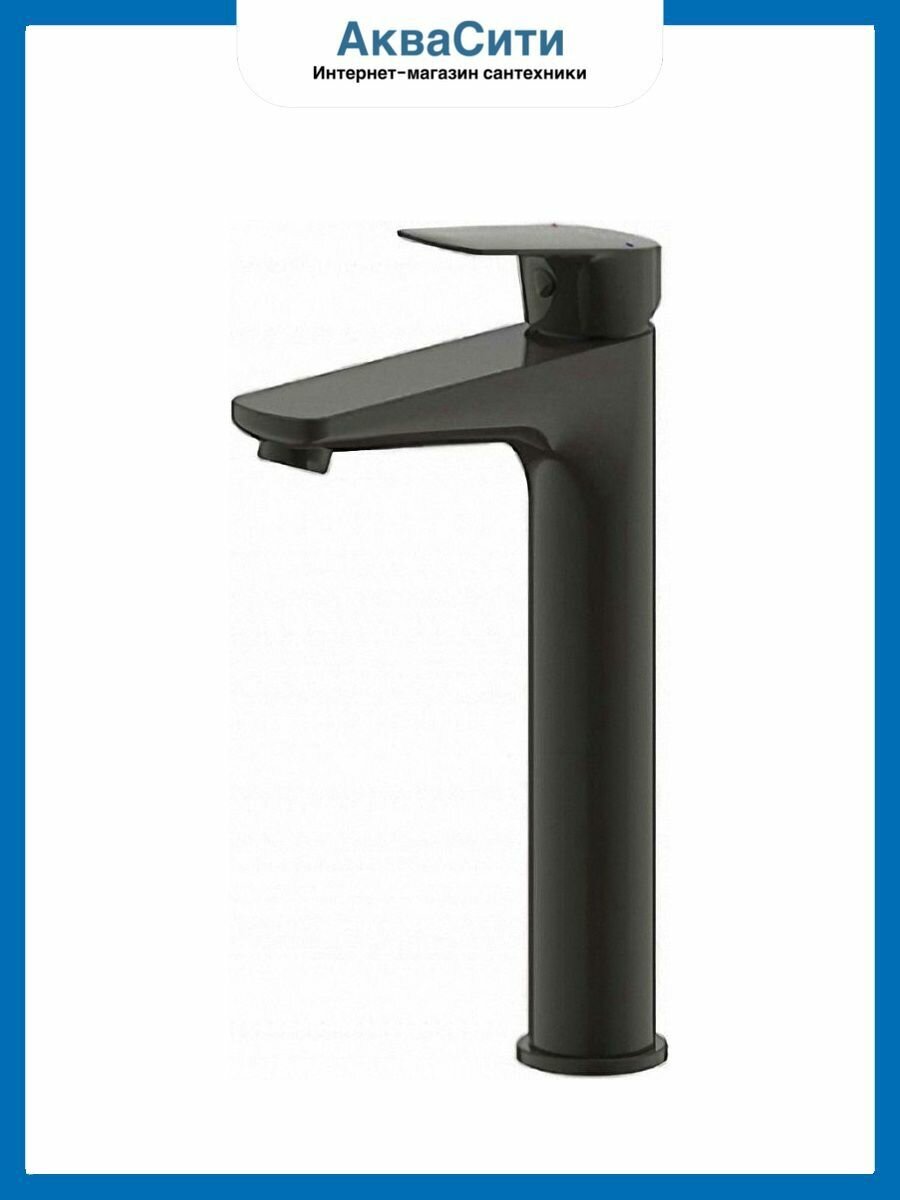 Смеситель Bravat Rhein для раковины-чаши, высокий, черный (F1429564BW-A-ENG)