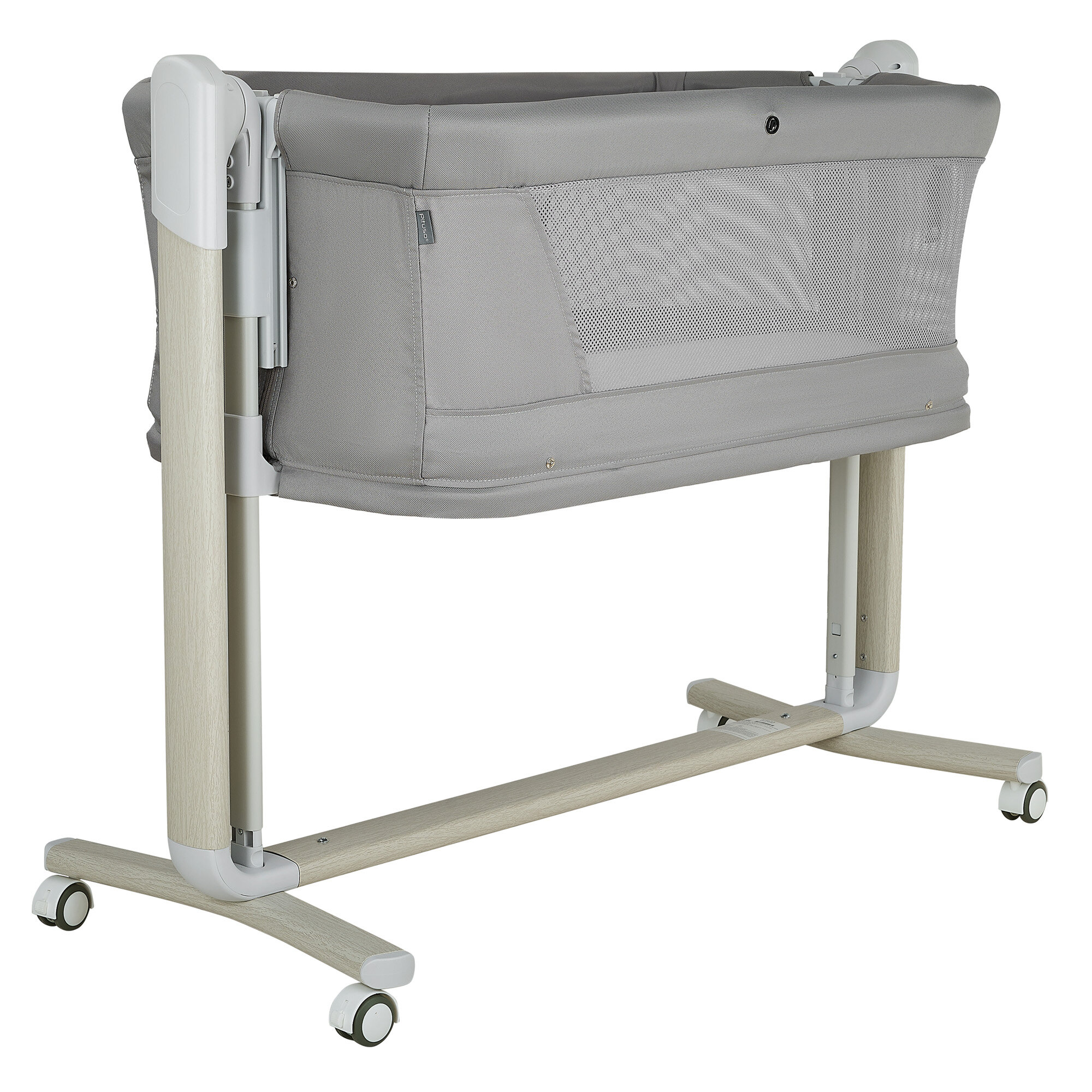 Электронная укачивающая колыбель Pituso Denia, цвет Grey / Wood (Серый), артикул производителя PD-C04-Grey