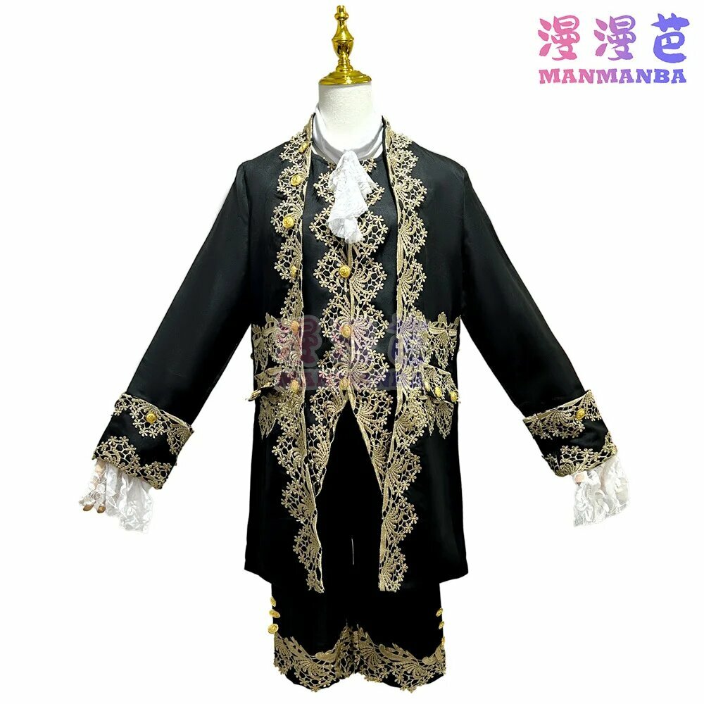 Викторианский костюм короля принца для взрослых XL, Черный, black