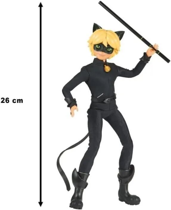 Кукла Cat Noir Miraculous, высота 27 см, игрушка для детей от 14 лет, ABS пластик, Китай — фото 1