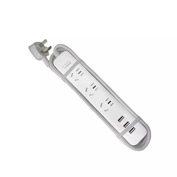 Удлинитель Mi Power Strip 3 with 3-Port USB 2A Fast Charge 1,8 м XMCXB01QMN, белый, CN