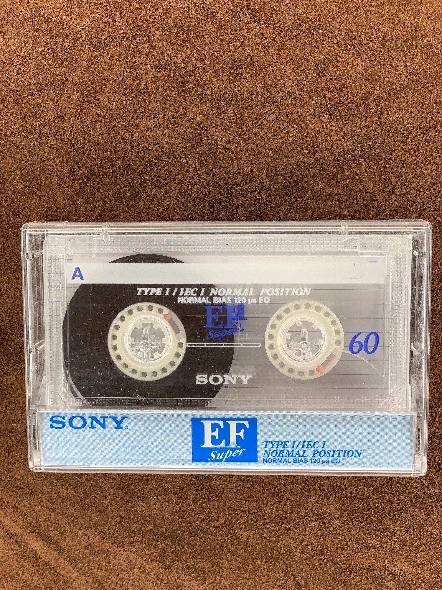 Аудиокассета SONY EF Super 60 TYPE I чистая без надписей, 60 минут.