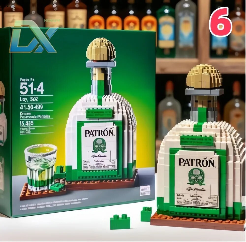 Конструктор виски бутылка 200 деталей ABS пластик