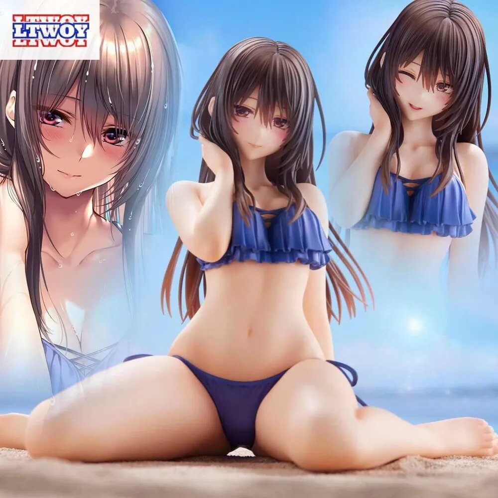 Ханами Мисуми 15CM коллекционная фигурка из ABS пластика, голубого цвета