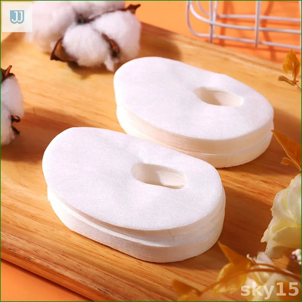 Белые бумажные сухие патчи для глаз из растительных волокон, набор 1000 штук для косметического ухода