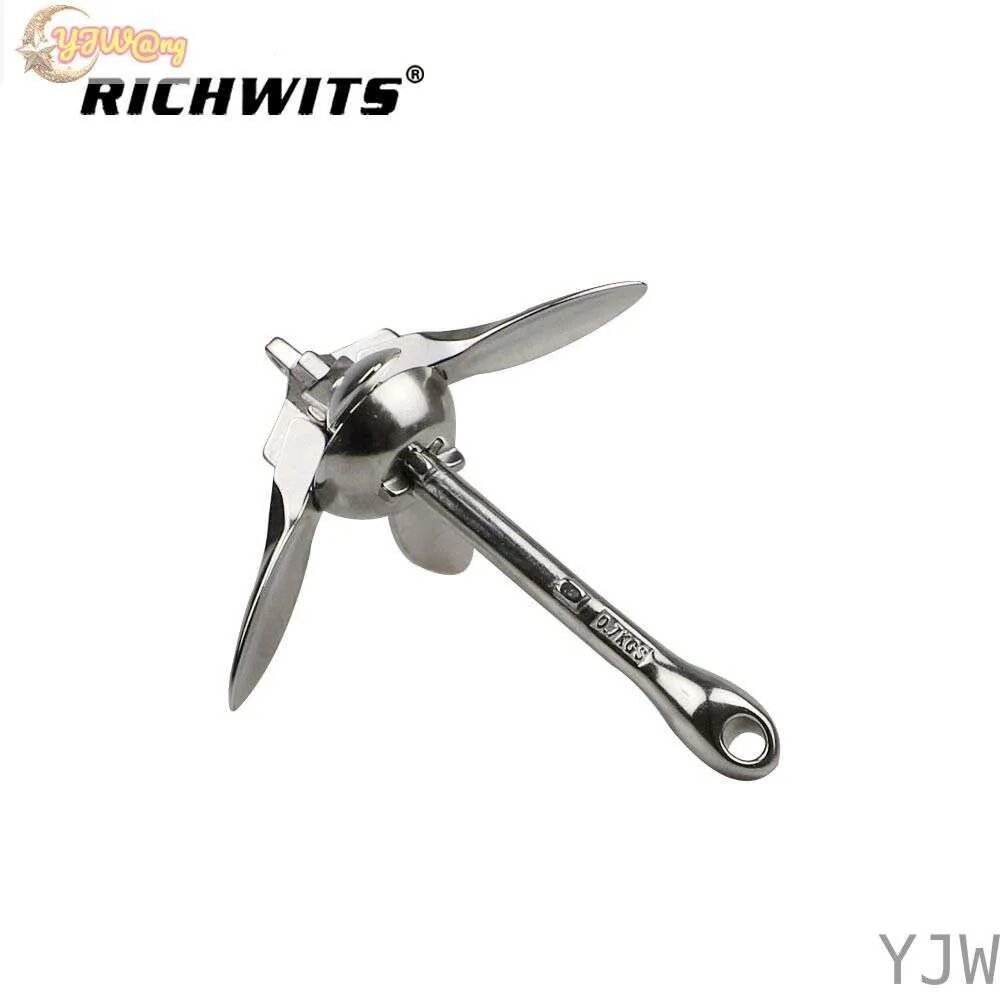 Якорь для лодки RICHWITS складной якорь из нержавеющей стали 0.7 кг для лодок и катеров