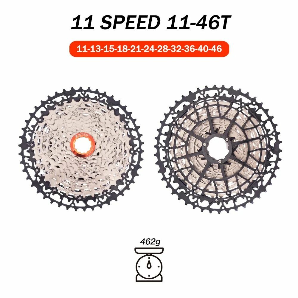 ZTTO Кассета для велосипеда 11 скоростей, легкая, 40-52T, трещотка, совместима с Shimano/SRAM, аксессуары для MTB
