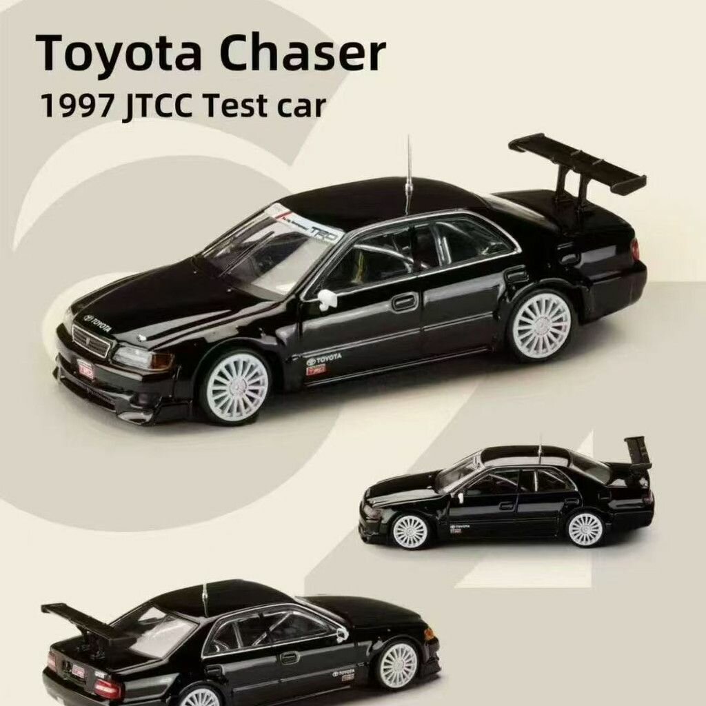 Hobbyjapan & IG 1/64 Toyota Chaser 1997 JTCC Тестовая машина Модель автомобиля из литого металла