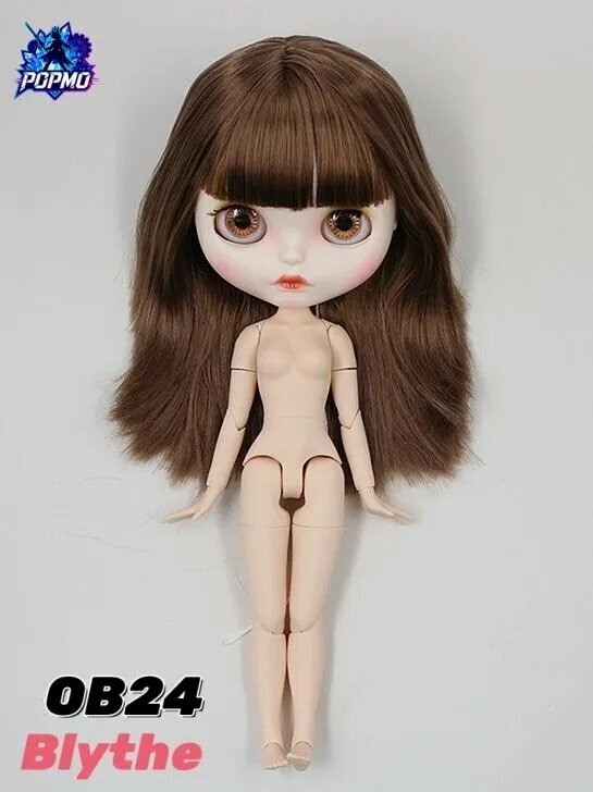Кукла Блайз (Blythe), 30 см, на теле OB24. Без одежды. Полный комплект: парик, глаза. Дизайнерский макияж.