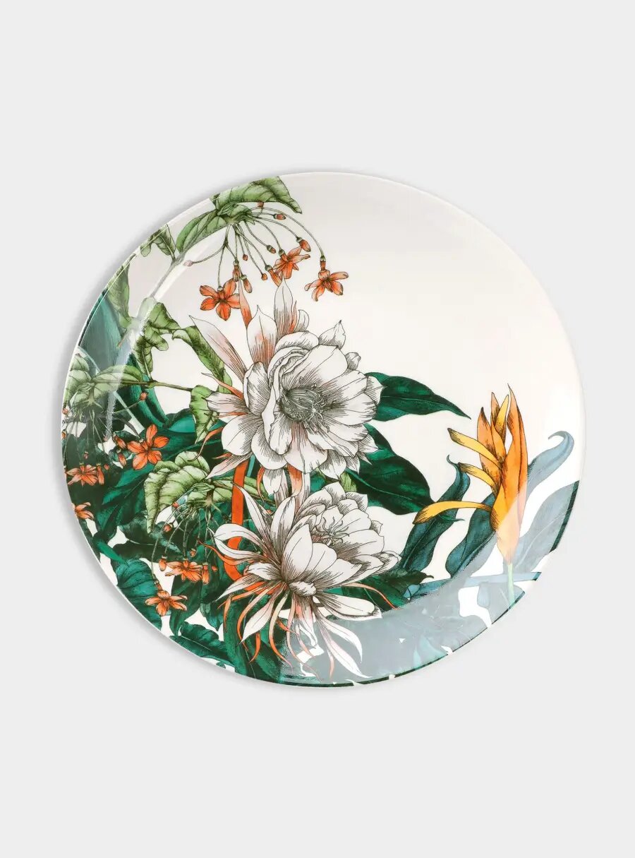 Тарелка закусочная, 19 см, Тропические цветы