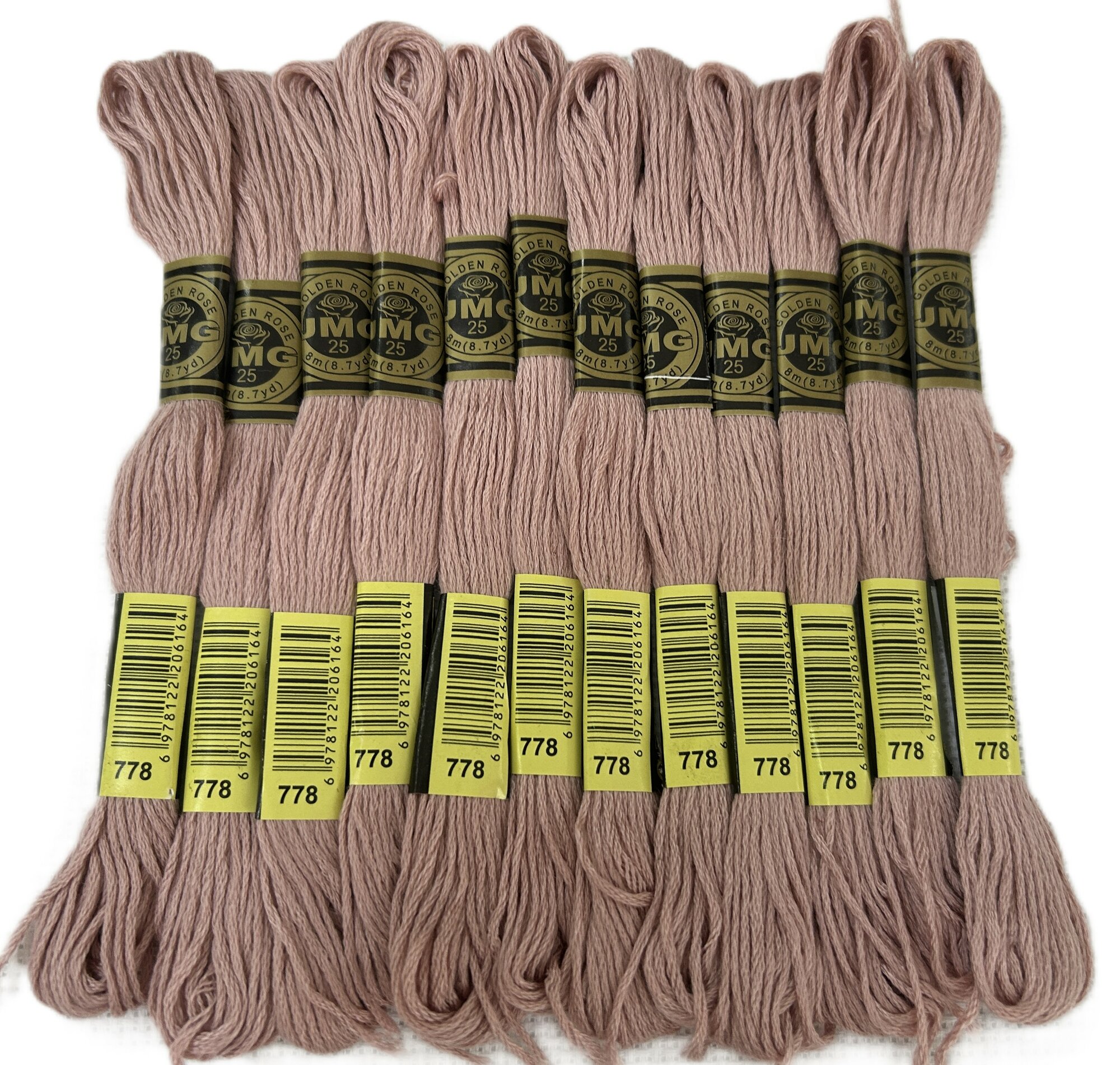 Нитки для вышивания JMC мулине (150-3866) 100% полиэфир 12 штук x 8 м
