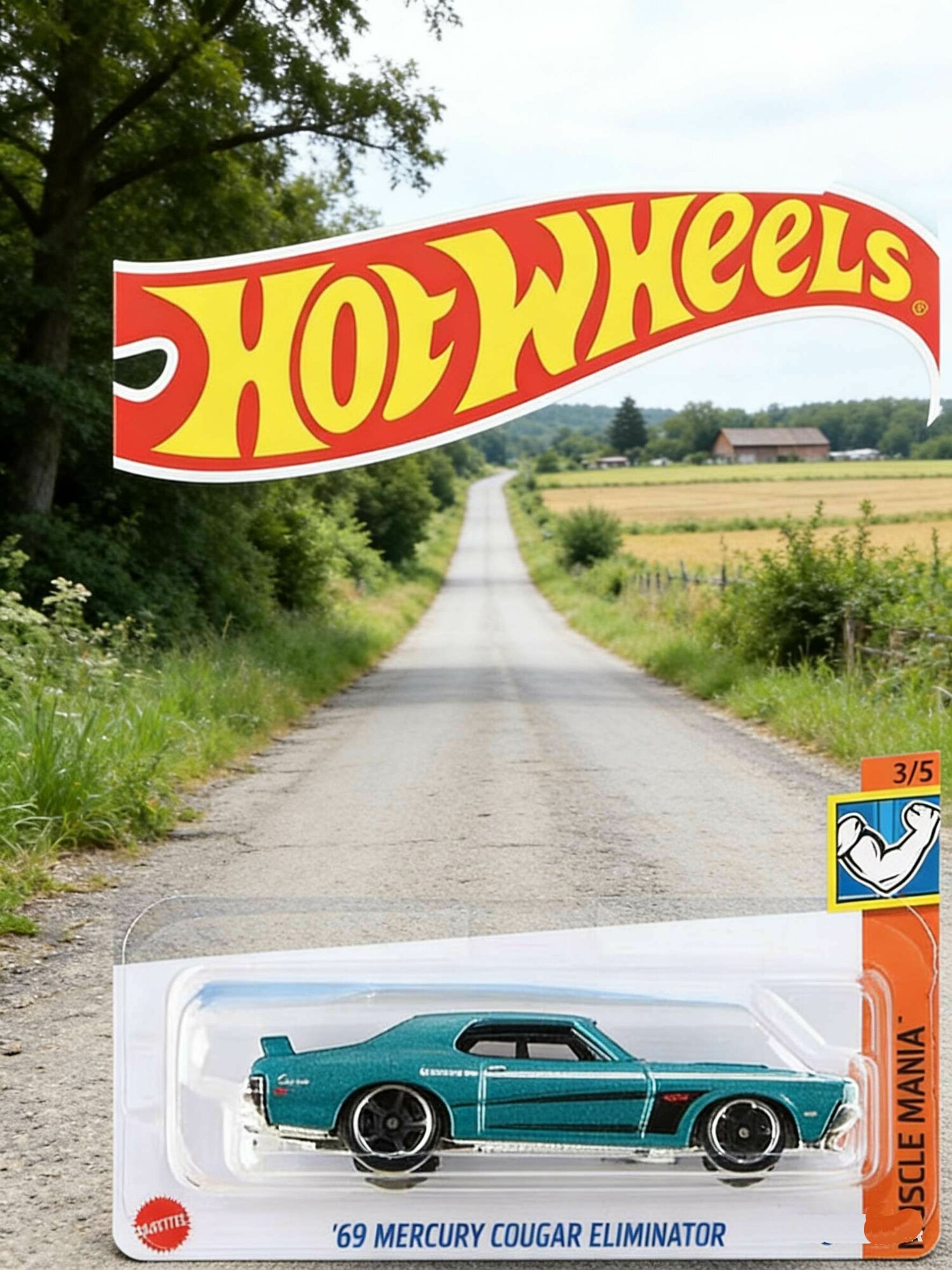 Металлическая модель Hot Wheels Mercury Cougar Eliminator (1969 года) в масштабе 1/6