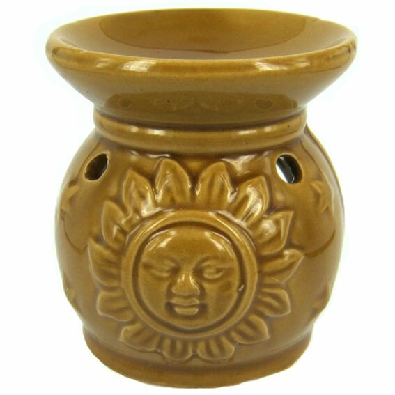 Аромалампа коричневая солнце N315-33 (керамика, 8 см.), 1 шт.