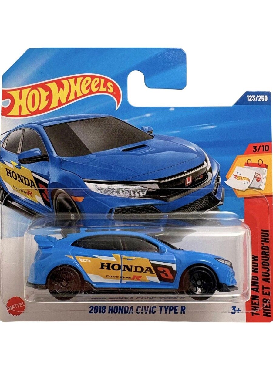 JBB77 Hot Wheels машинка металлическая игрушка коллекционная масштабная модель 2018 Honda Civic Type R кейс 2025