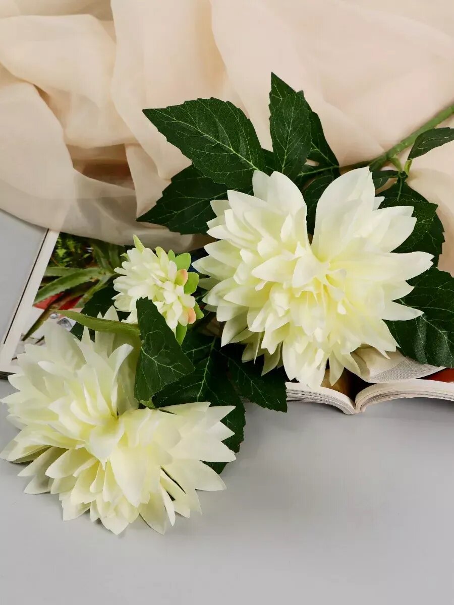 Искусственные цветы для декора Георгин 11 х 61 см