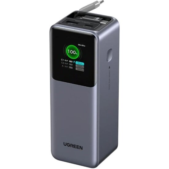Внешний аккумулятор Ugreen PB726 165W 20000mAh, cерый(95670B)