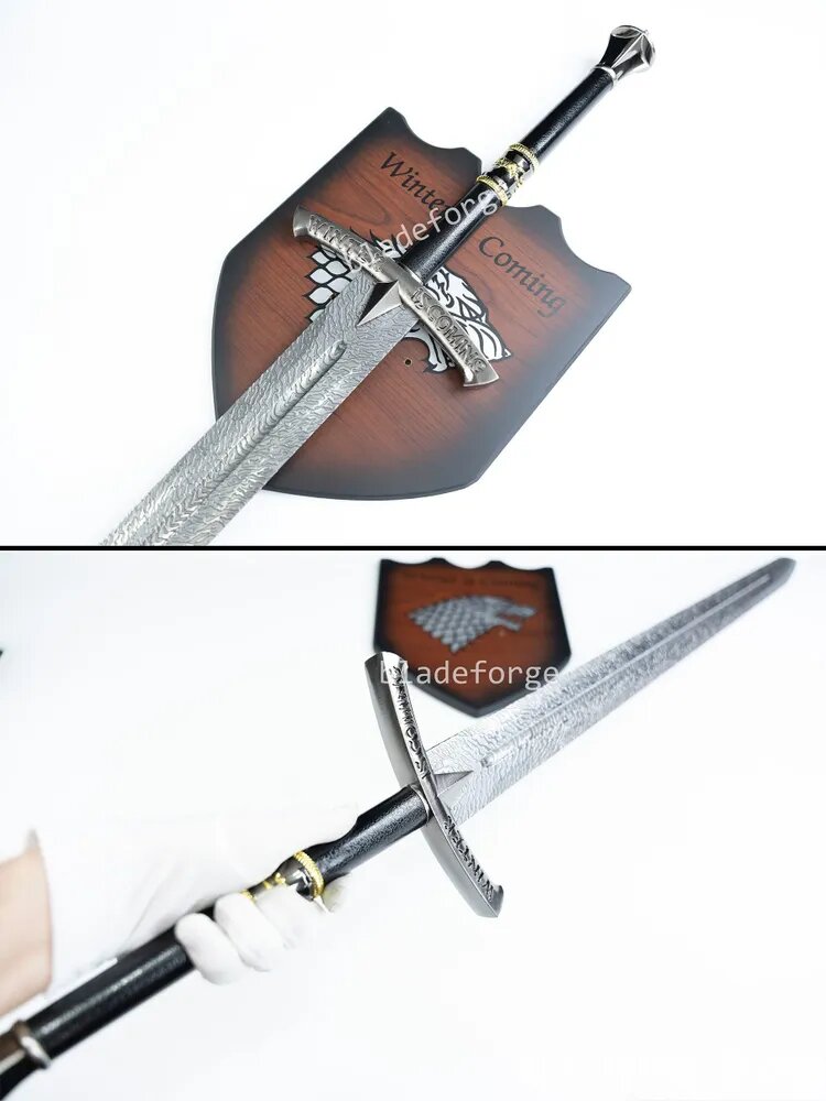 Игрушечный меч Игра Престолов (Game of Thrones) с щитом, стальной клинок, 114 см — фото 1