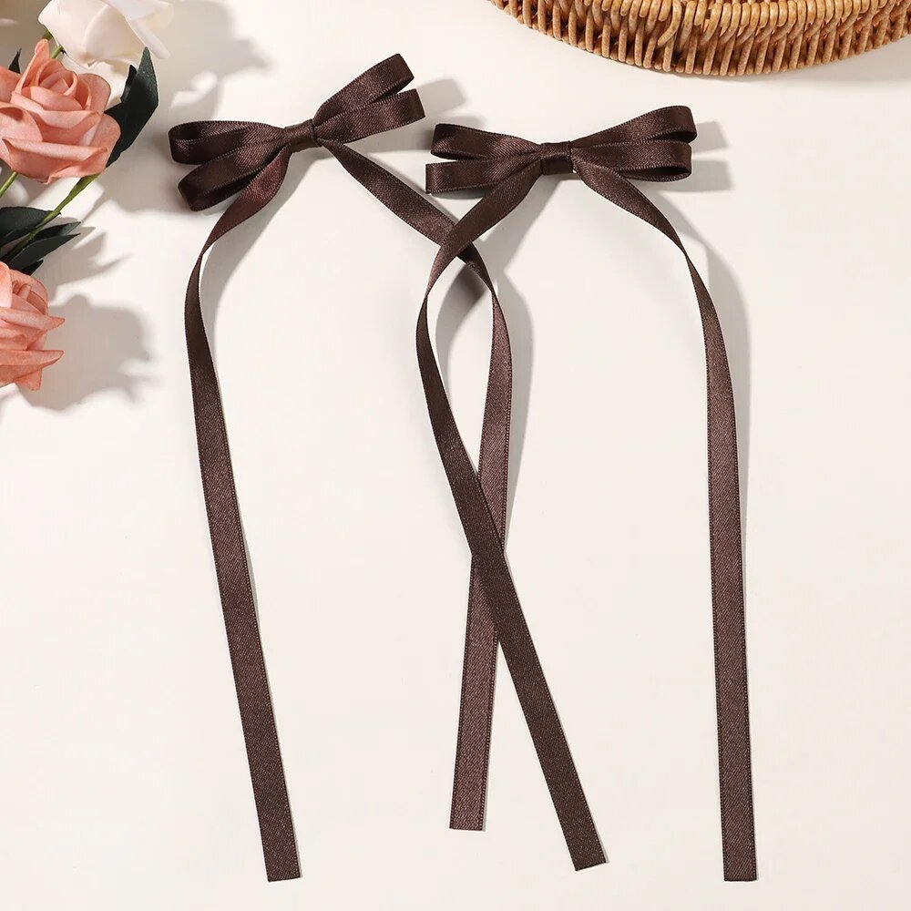 Коричневые ленты для волос BABY BOWS, Цвет: 3962-3x2