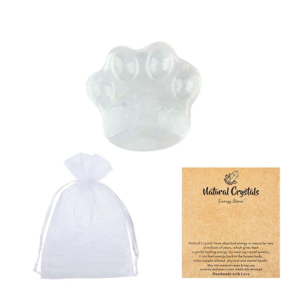 Миниатюрная фигурка лапы из натурального полудрагоценного камня, изображающая чакру, размером 30 мм. Подарок ручной работы. Хрустальная фигурка лапы Ro Crystal Paw Figurine O1Q5. Украшение.