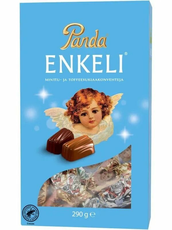 Шоколадные конфеты Panda enkeli нуга в шоколаде 290 г (из Финляндии)