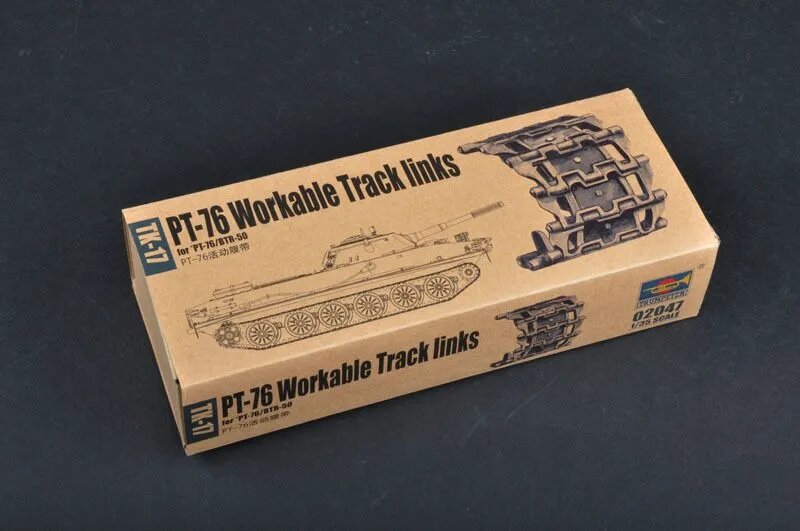 Trumpeter 02047 1/35 PT-76 Работоспособная модель TRack Links для сборки