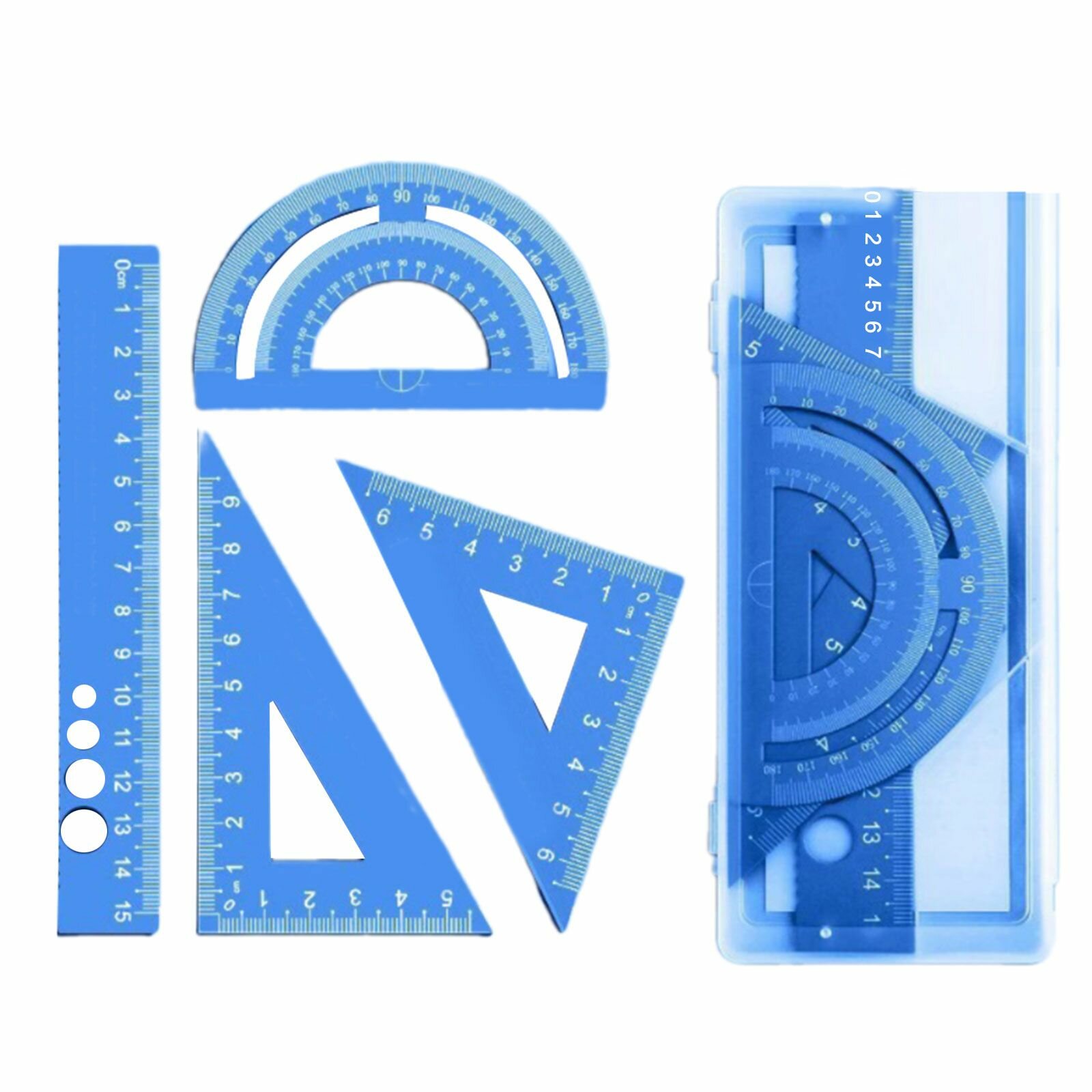 Премиальный набор металлических линеек 4 шт для точных измерений в школе