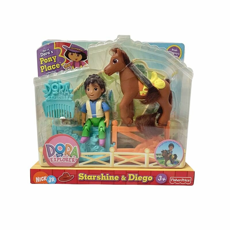 Dora The Explorer Pony Place Fisher Price / Детский набор игрушек Приключения Доры с мини-куклами, пони, забором, подходит для детей от 3 лет и старше