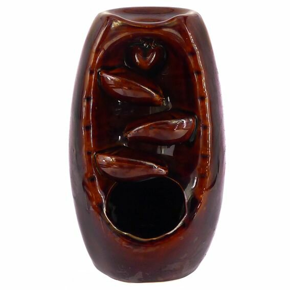 Ваза SD066-D коричневая подставка под стелющиеся благовония (керамика, высота 13 см.), 1 шт.