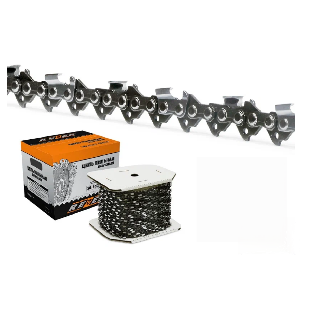 Бухта цепи Rezer SUPER BPS-8-1,5-1848 черный, 30,5 м, 1848 звеньев, 0,325" (8,25 мм)