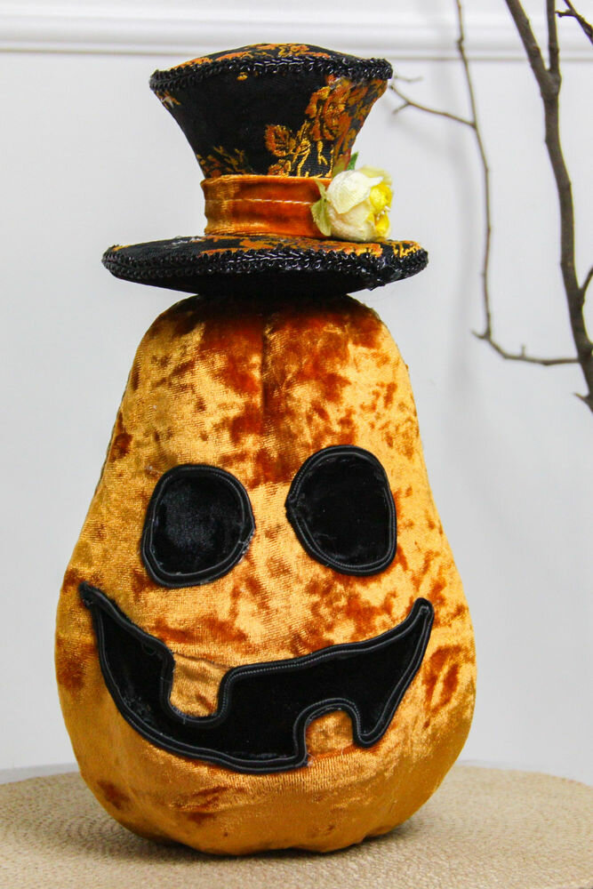 Декоративная фигура тыква воппи, текстиль, 30 см, Winter Deco 1135248