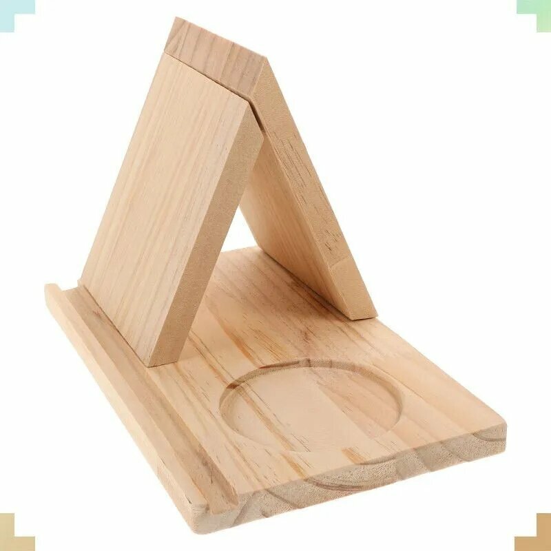 Уникальная деревянная треугольная элегантная подставка для книг с держателем для напитков для домашнего декора, простая книжная полка